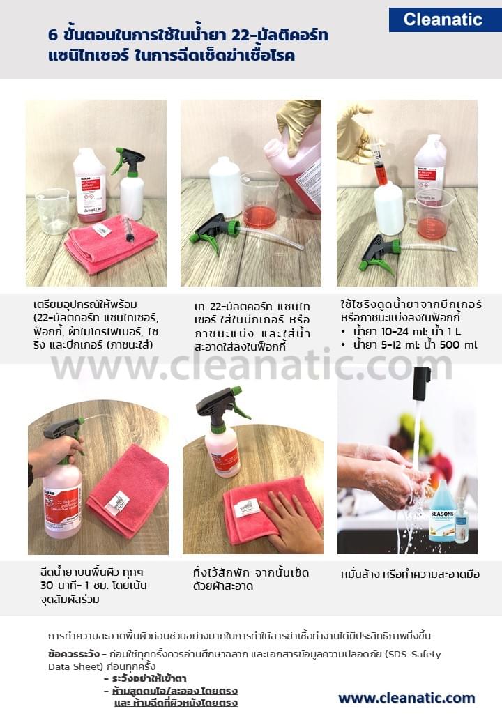 22 มัลติ-ควอท แซนิไทเซอร์ - Cleanatic